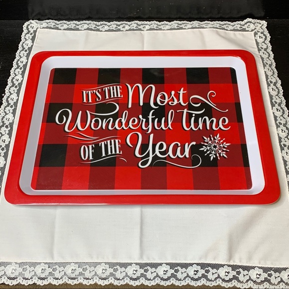 Dining | 5pc Farmhouse Buffalo Plaid Christmas Kitchen Set | Poshmark